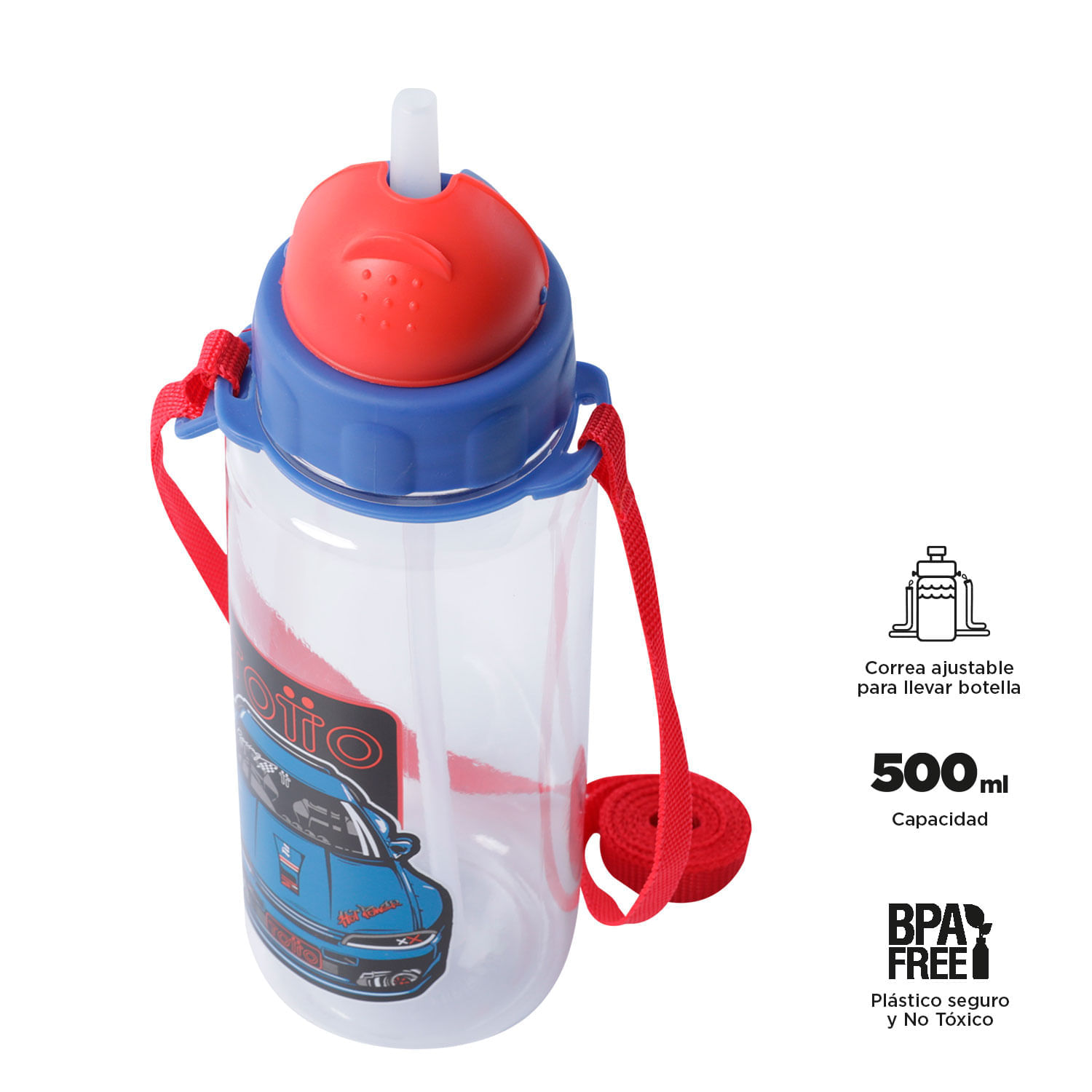 botellon para niño racing. compra en ec.totto.com - totto ecuador