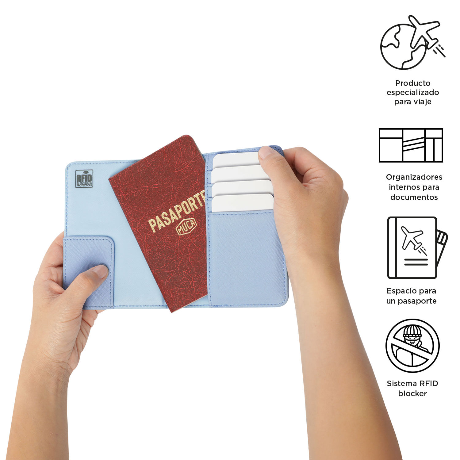 Portadocumentos para viaje Holdery Azul | Totto