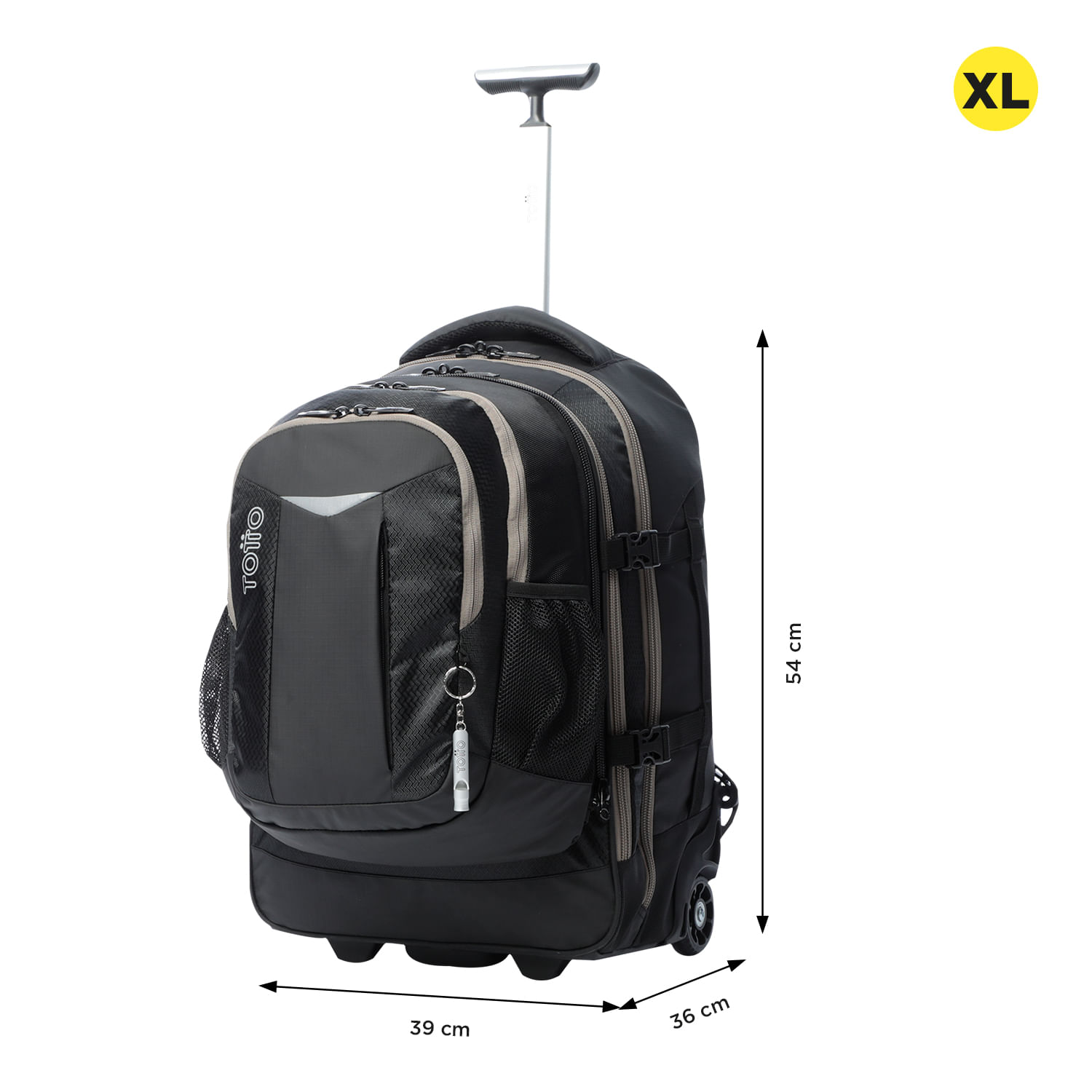 Mochila Rueda Tek 2.0 Grande Negra | Totto